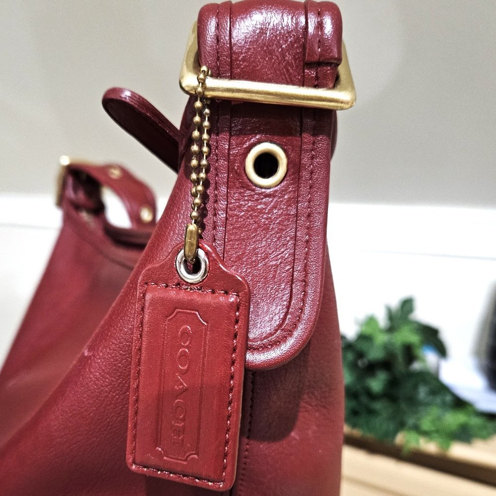 Vintage Coach 9085 Red Leather Xl Duffle, Hobo, Beeke… - Gem